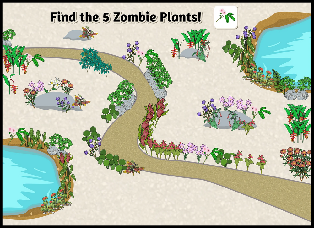 Zombie Plant Coloring and Activity Book for Kids with 3 Packets of Tic ...